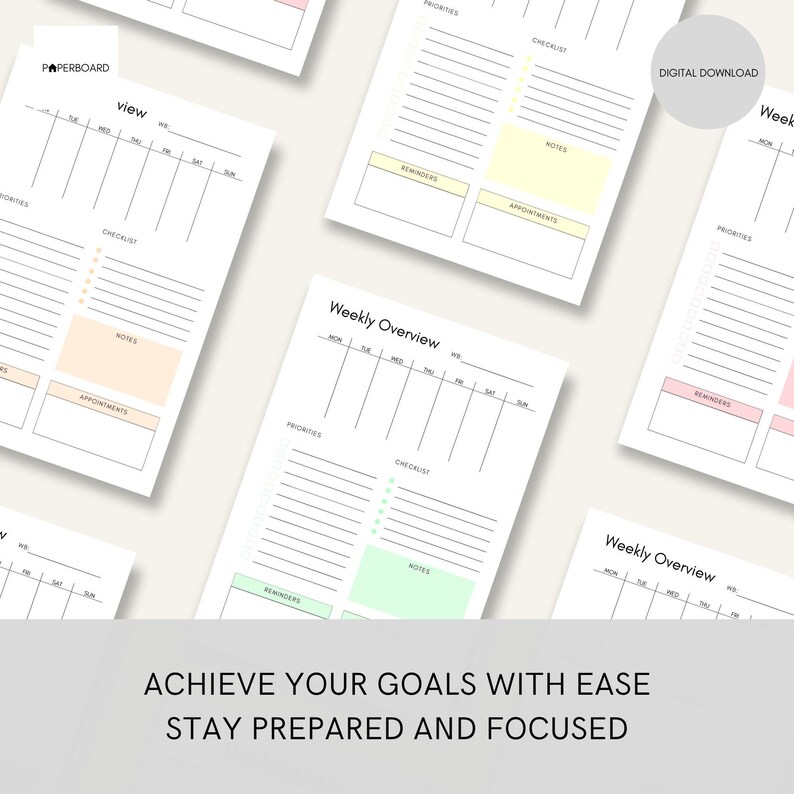Weekly Planner Bundle | Weekly Planner Printable | Reminder | Weekly ...