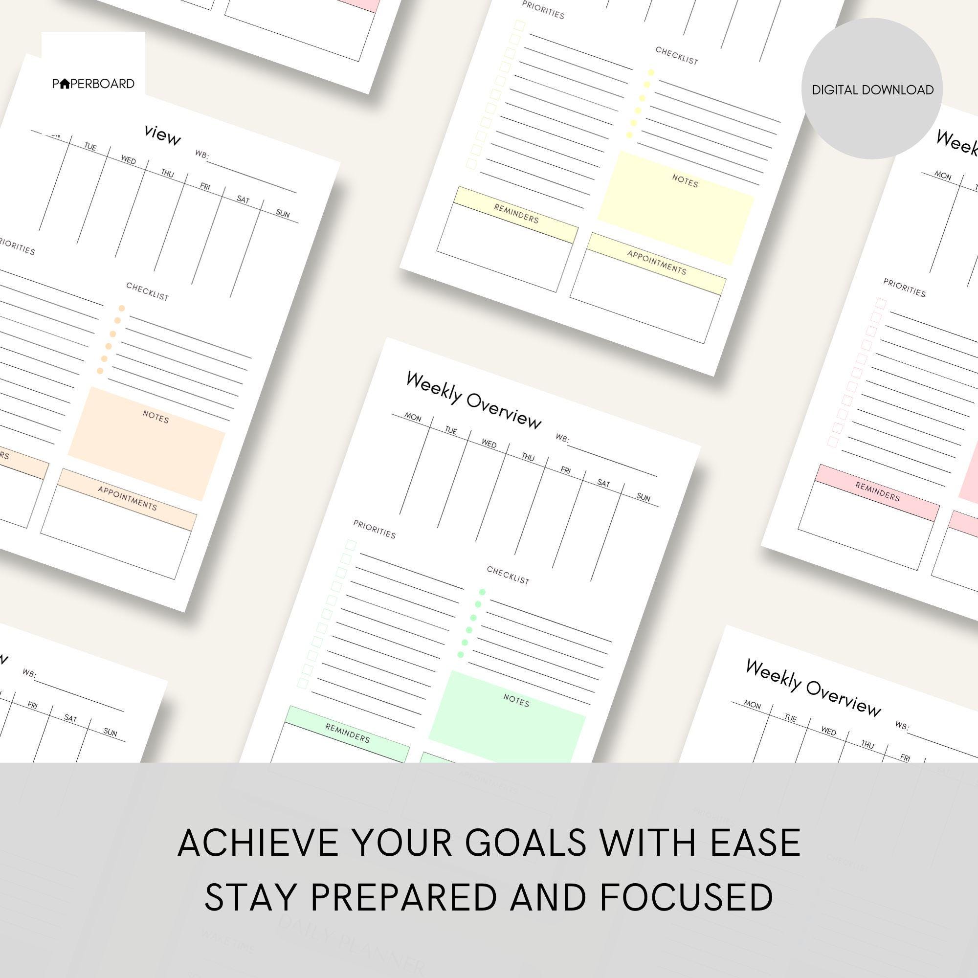 Weekly Planner Bundle | Weekly Planner Printable | Reminder | Weekly ...