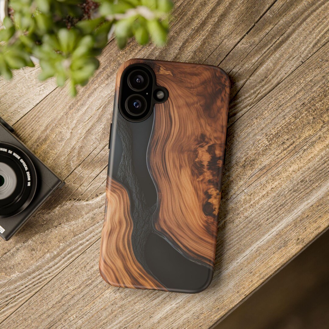 Black and Brown Tough Cases, Epoxy Wood Print, Epoxy River, Black and ...