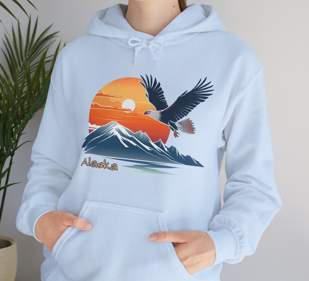 Unisex Alaska Heavy Blend™ Hooded Sweatshirt, Bald Eagle Alaska Shirt ...