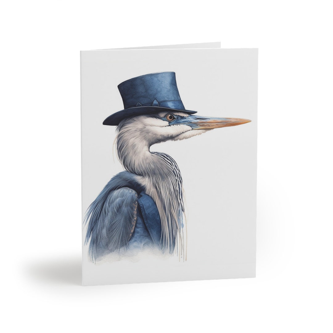 Great Blue Heron Greeting Cards (8, 16, and 24 Pcs), Great Blue Heron ...