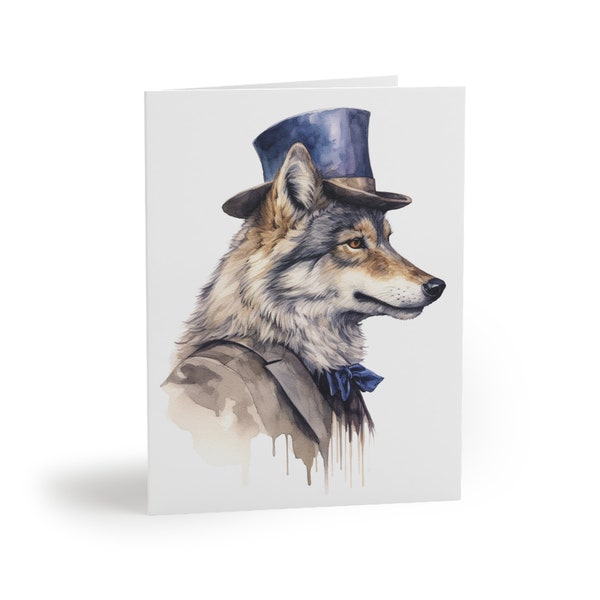 Wolf Card - Etsy
