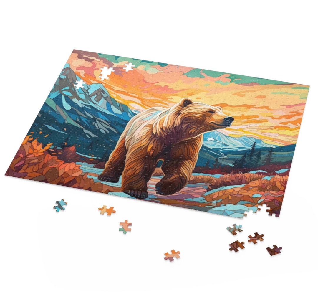 Brown Bear Puzzle (120, 252, 500-piece), Grizzly Puzzle, Bear Mountain ...