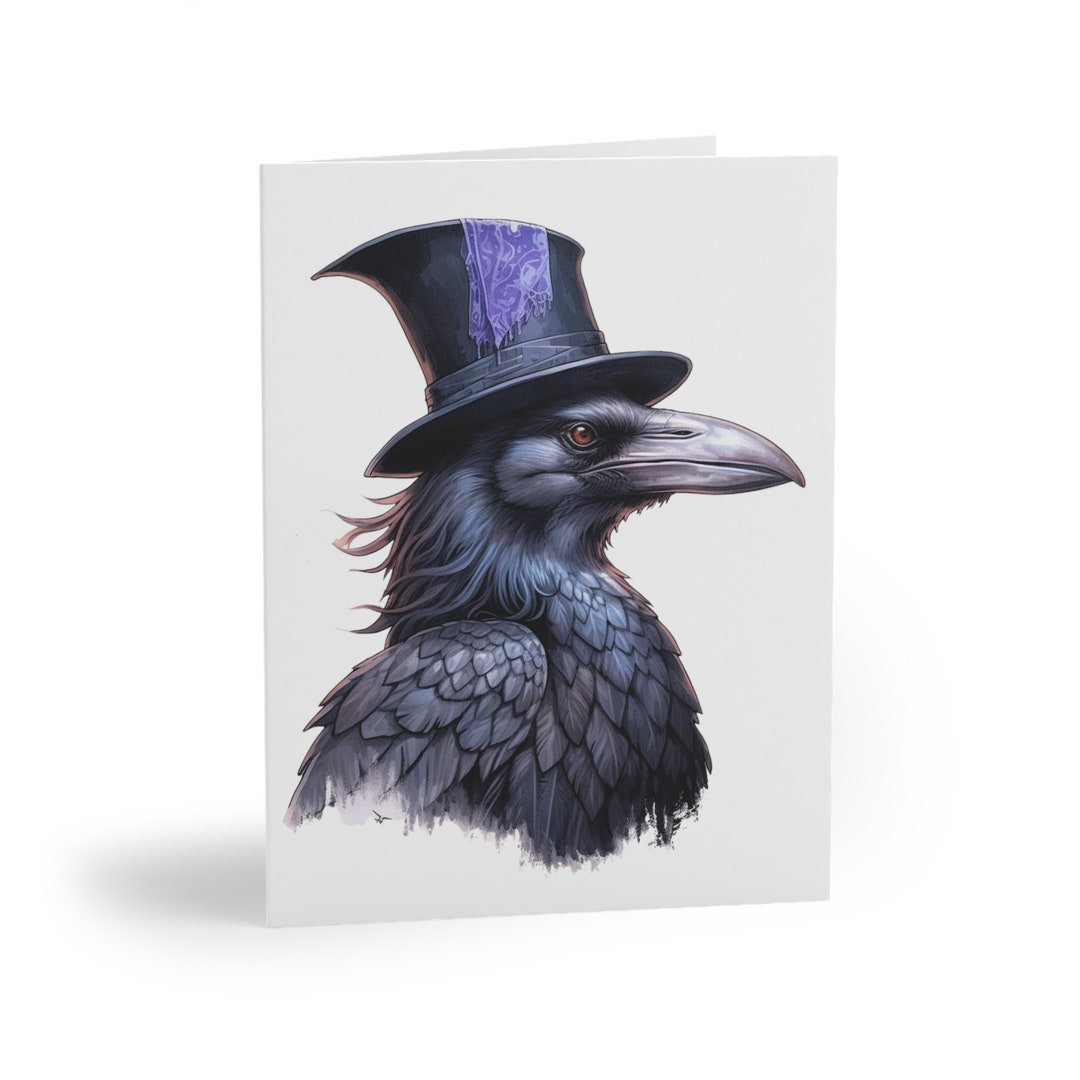 Raven Greeting Cards (8, 16, and 24 Pcs), Raven Gift Cards, Raven Gift ...
