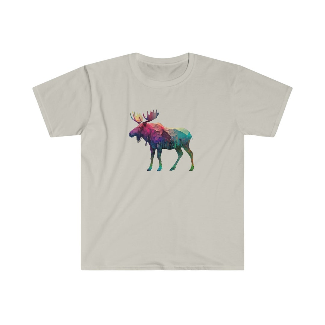 Moose T-shirt, Moose T-shirt, Moose Tee, Alaska Moose Shirt, Alaska ...