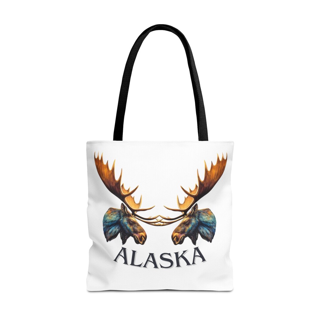 Alaska Tote Bag (AOP) Moose Alaska Tote Bag Shopping Bag for Alaska ...