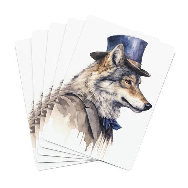 Wolf Playing Cards - Etsy