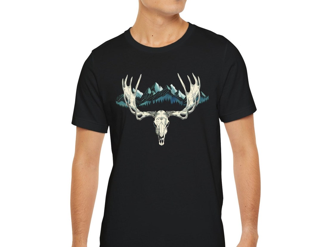 Moose Antler Shirt Unisex Jersey Short Sleeve Tee Moose Lover Tee Moose ...