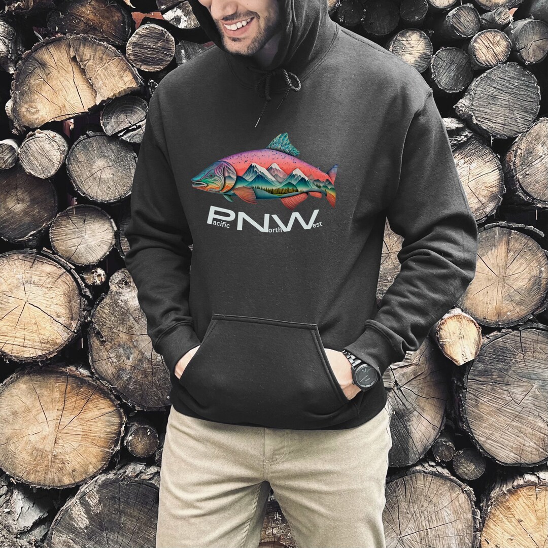 Pacific Northwest Hoodie, Pnw Hoodie, Pnw Salmon Shirt, Oregon Pride ...
