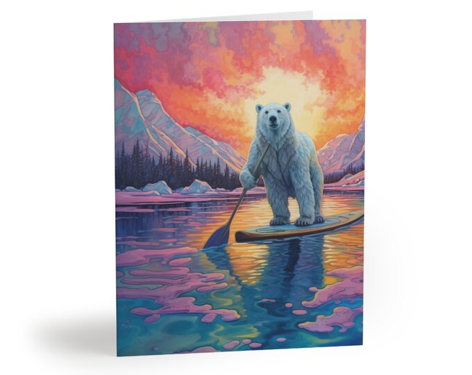Funny Polar Bear Greeting Cards (8, 16, and 24 Pcs), Funny Polar Bear ...