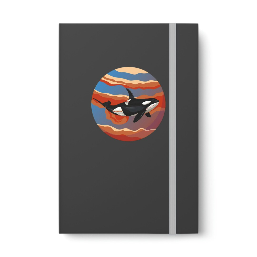 Orca Color Contrast Notebook Ruled, Killer Whale Notebook, Killer Whale ...