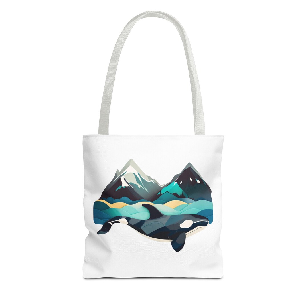 Orca Tote Bag (AOP) Alaska Cruise Shopping Bag Killer Whale Tote Bag ...