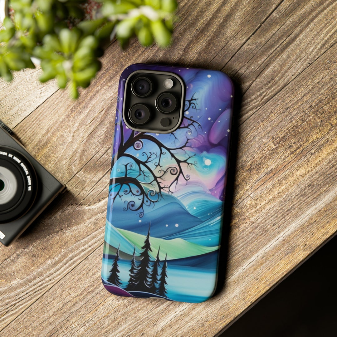Artistic Northern Lights iPhone Tough Cases, Durable Phone Protector ...