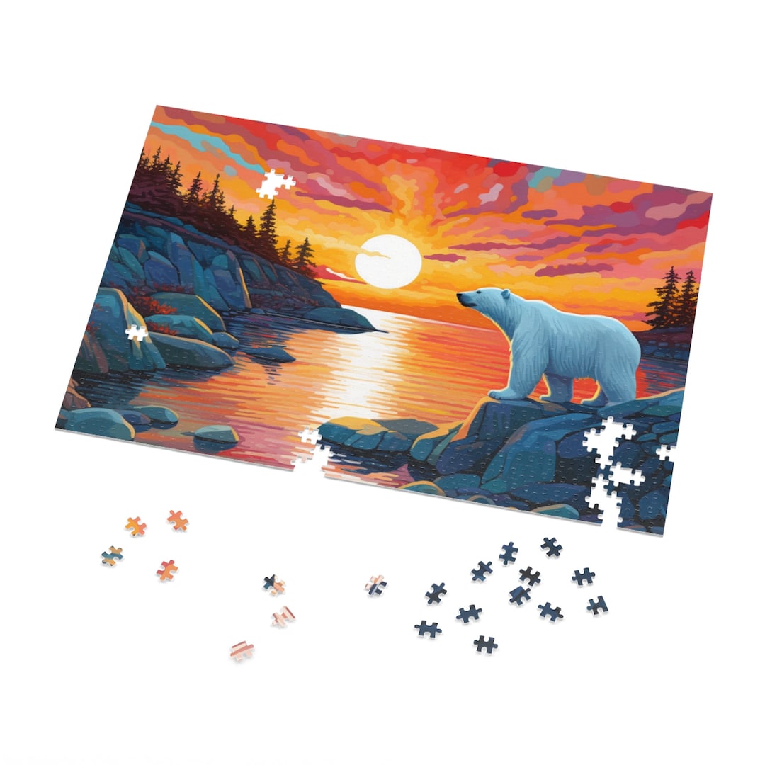 Polar Bear Jigsaw Puzzle (30, 110, 252, 500,1000-piece), Polar Bear ...