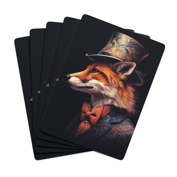 Fox Playing Cards - Etsy