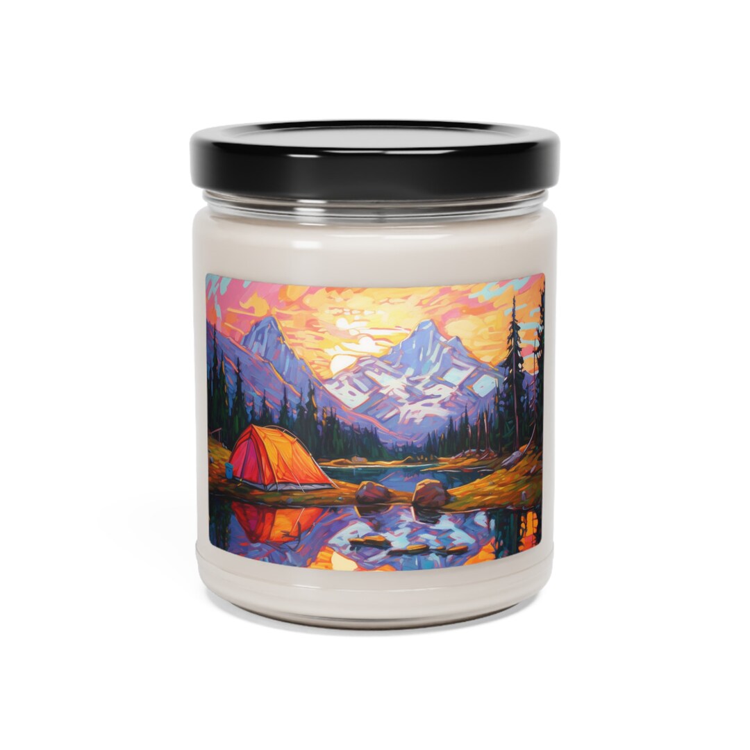 Camping Scented Soy Candle, 9oz, Camp Candle, Alaska Candle, Scented ...