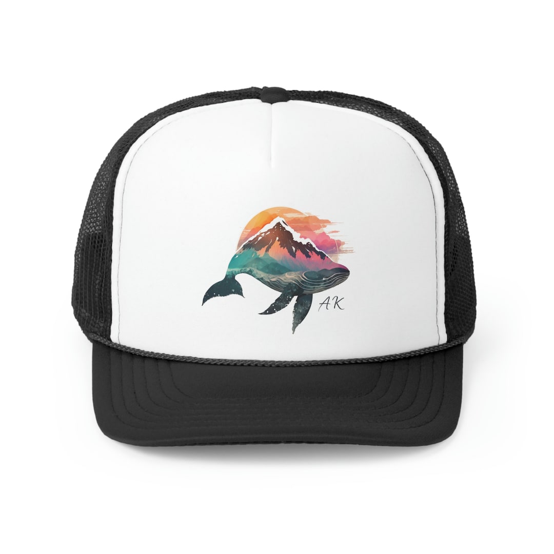 Alaska Trucker Cap, Alaska Trucker Cap, Whale Trucker Cap, Alaska Hat ...