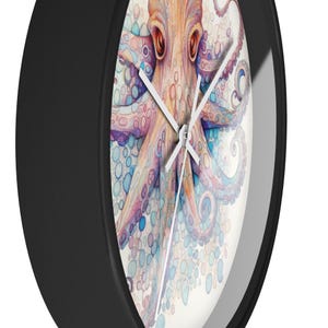 Octopus Wall Clock, Octopus Lover Gift, Sealife Clock, Fun New Wall ...