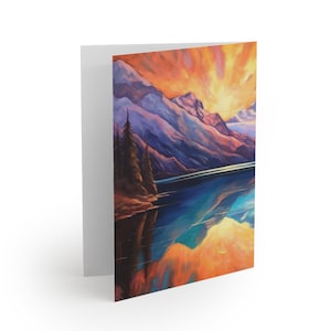 Alaska Sunset Greeting Cards (8, 16, and 24 Pcs), Alaska Fjord Cards ...