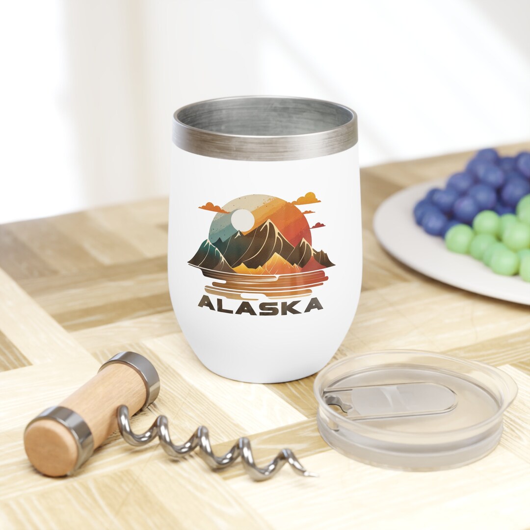 Alaska Chill Wine Tumbler, Alaska Wine Tumbler, Alaska Wine Mug, Alaska ...