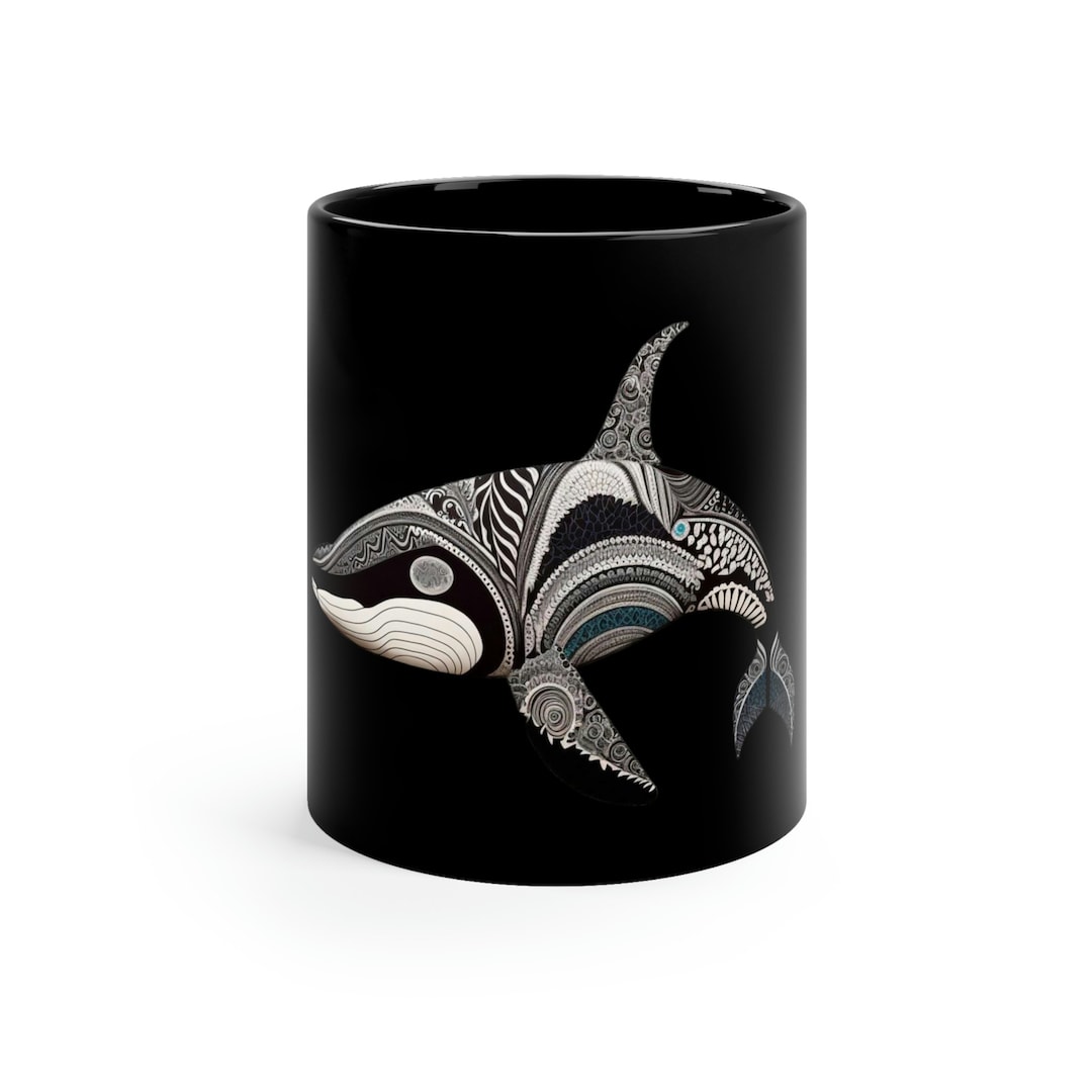 Killer Whale Art Mug, Orca Coffee Mug, Whale Lover Gift, Whale Souvenir ...