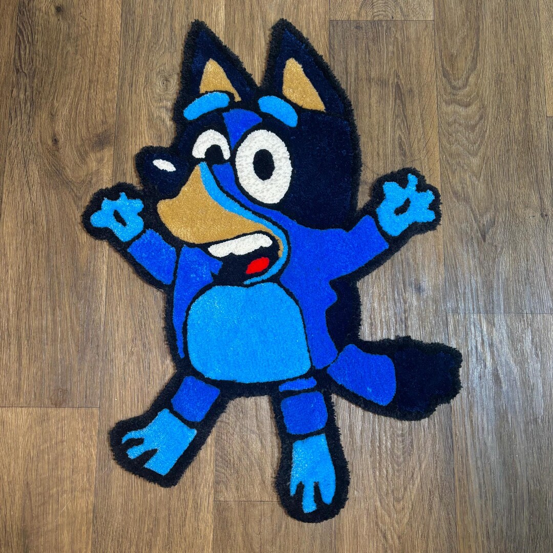 Custom Handmade Bluey Rug - Perfect for Nursery Decor & Kids Room - Etsy