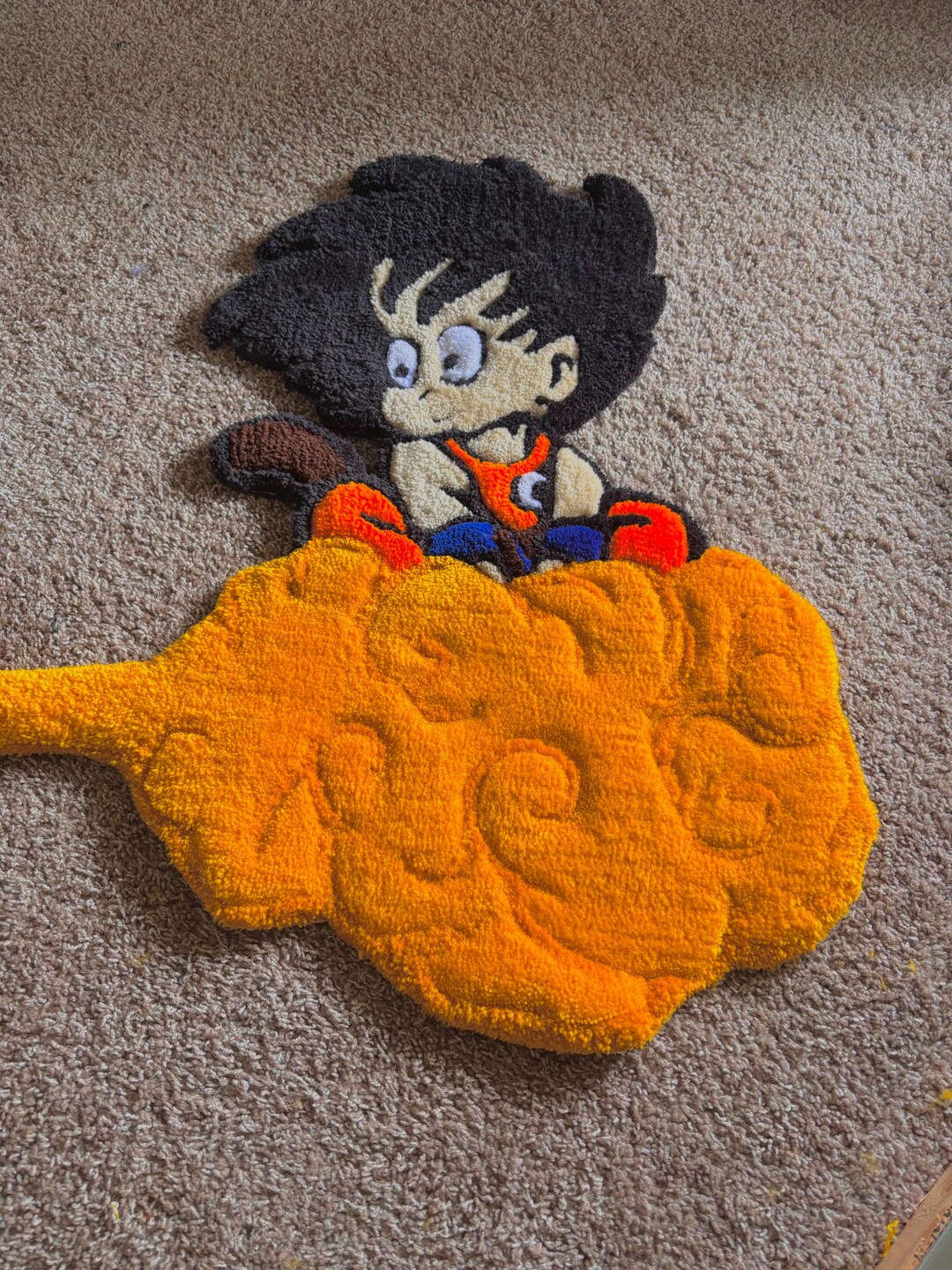 Baby Goku Rug - Custom Flying Nimbus Nursery Decor for Dragon Ball Z ...