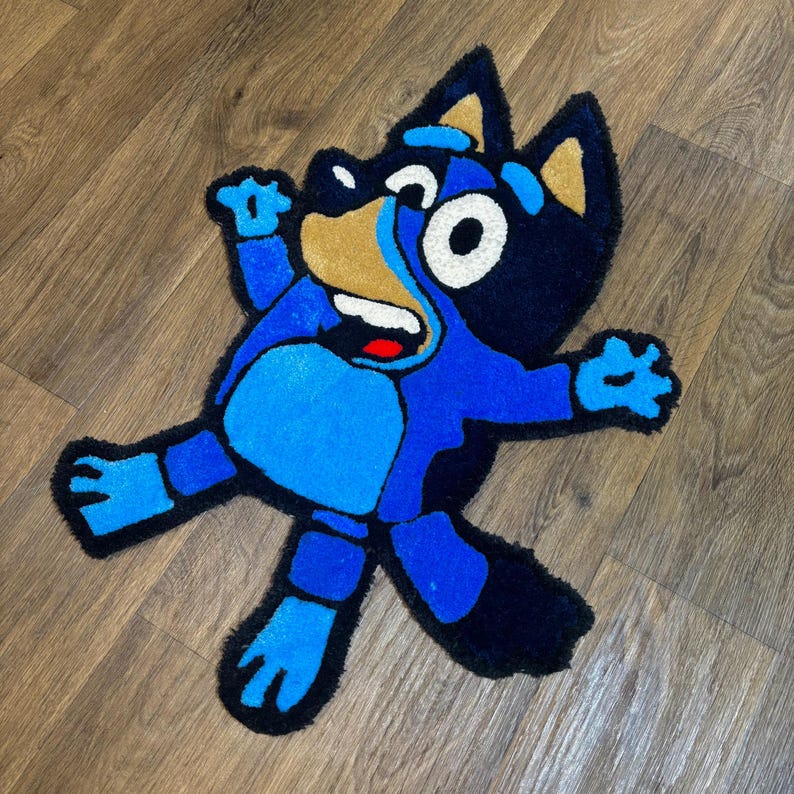 Custom Handmade Bluey Rug - Perfect for Nursery Decor & Kids Room - Etsy