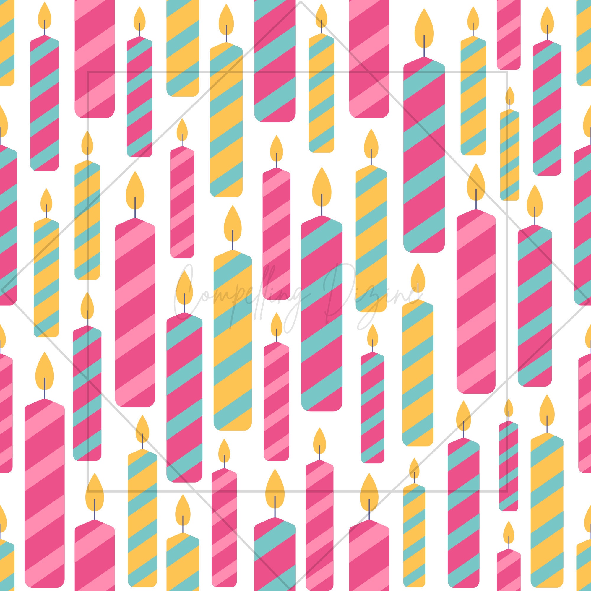 Happy Birthday Digital Displays Colorful Party Scrapbook Craft Paper ...