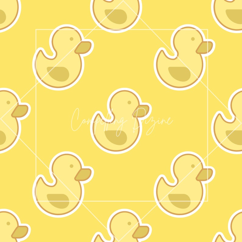 Rubber Duck Digital Patterns | Duckie Seamless Paper | Scrapbook Prints ...