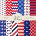 Stars & Stripes Digital Designs Red White Blue Seamless Patterns ...