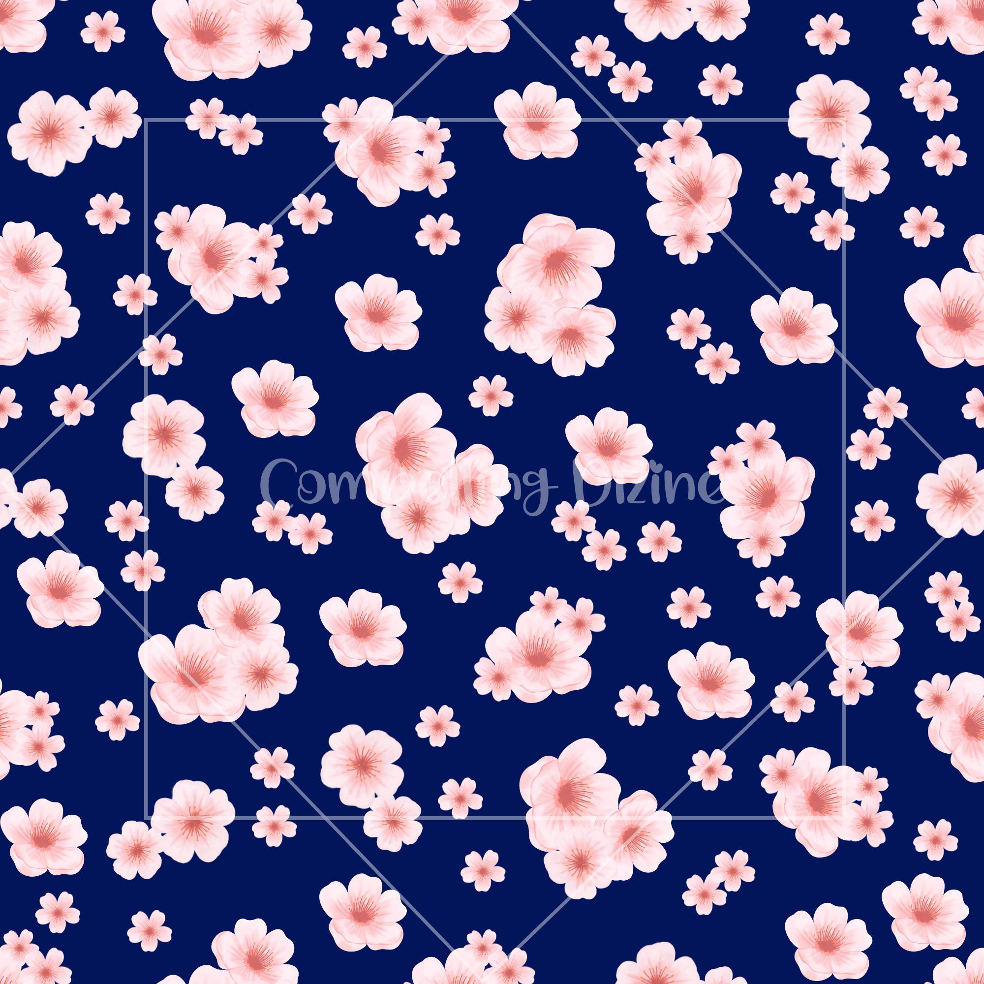 Cherry Blossom Digital Paper | Floral Seamless Patterns | Bloom Images ...