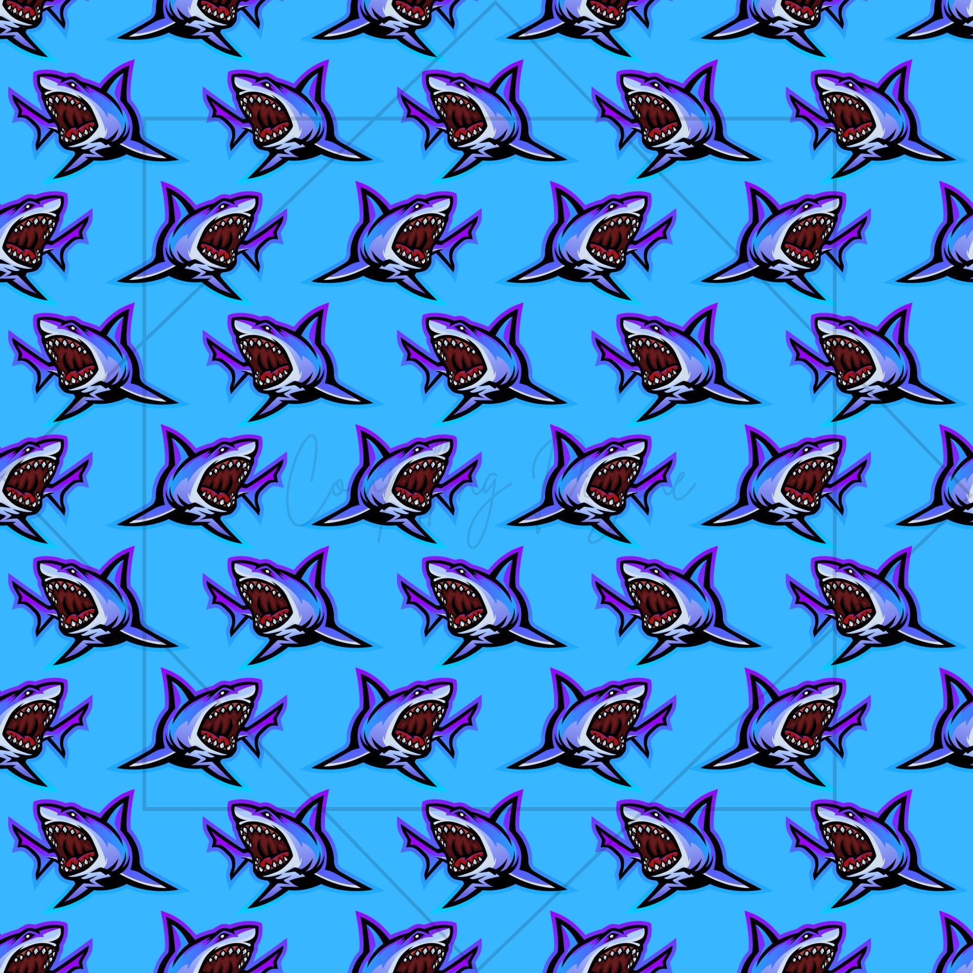 Salty Sharks Digital Designs | Sea Life Scrapbook Craft Paper | Animal ...