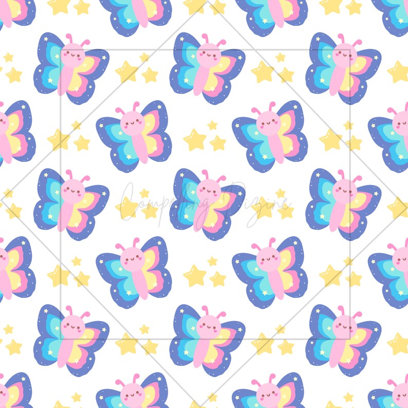 Butterfly Digital Patterns | Animal Seamless Paper | Colorful Scrapbook ...
