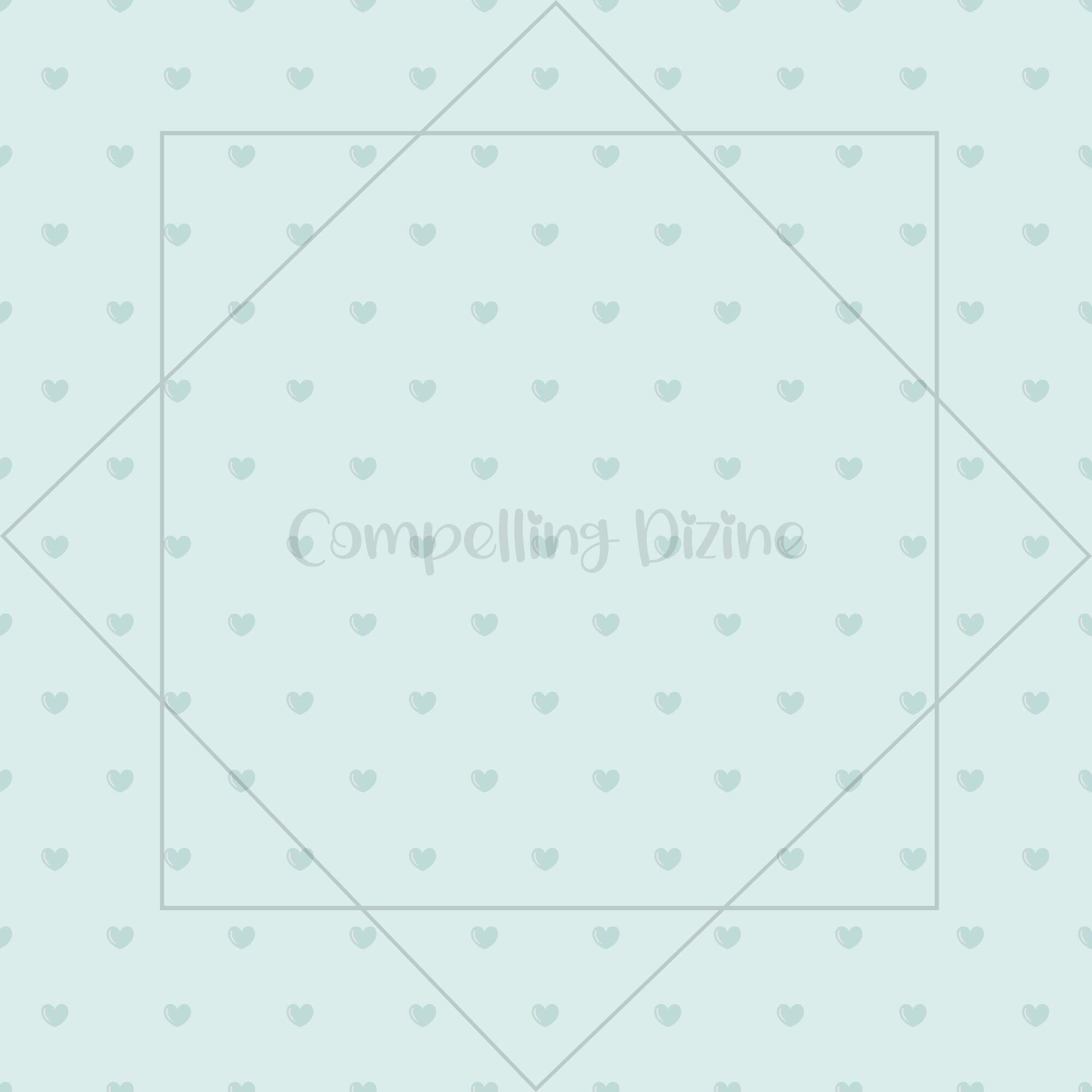 Nursery Digital Designs | Teal Hearts Seamless Patterns | Newborn ...