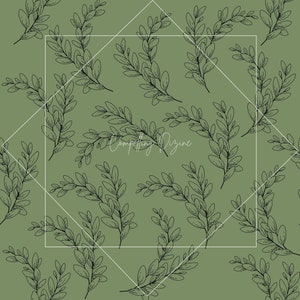 Elegant Greenery Digital Paper | Leaves Seamless Paper | Leafy Vine ...