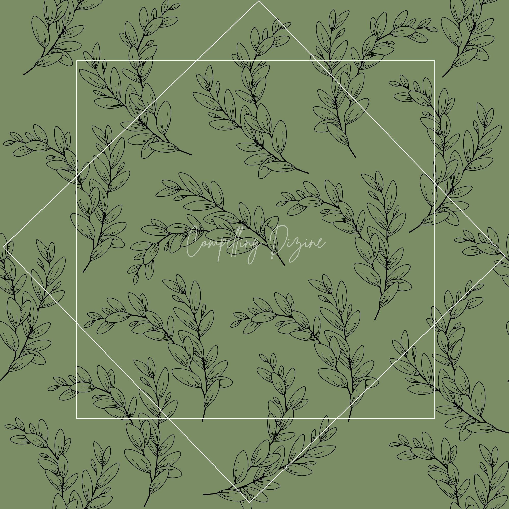 Elegant Greenery Digital Paper | Leaves Seamless Paper | Leafy Vine ...