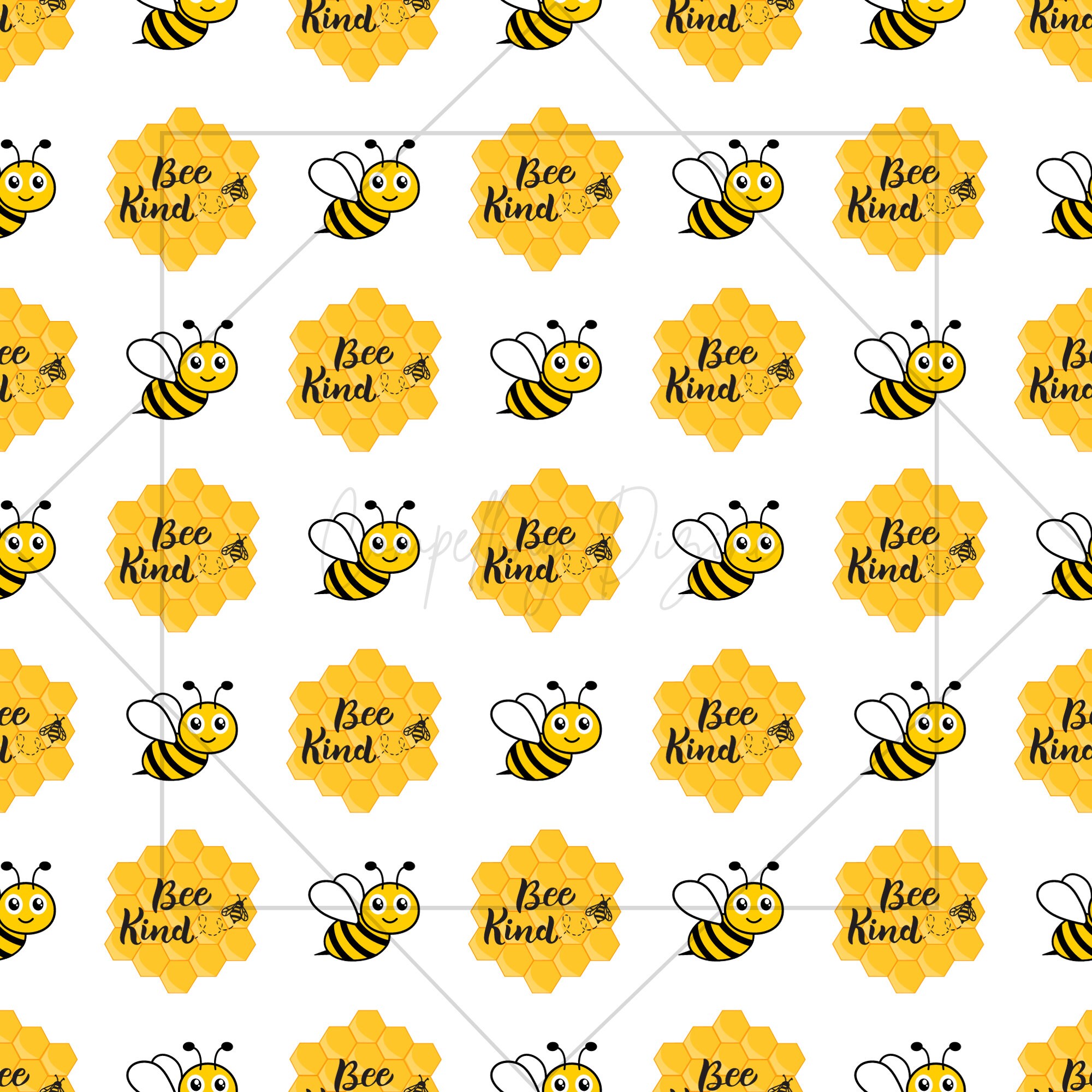 Buzzing Bee Digital Patterns Bee Hive Seamless Paper Scrapbook Prints ...