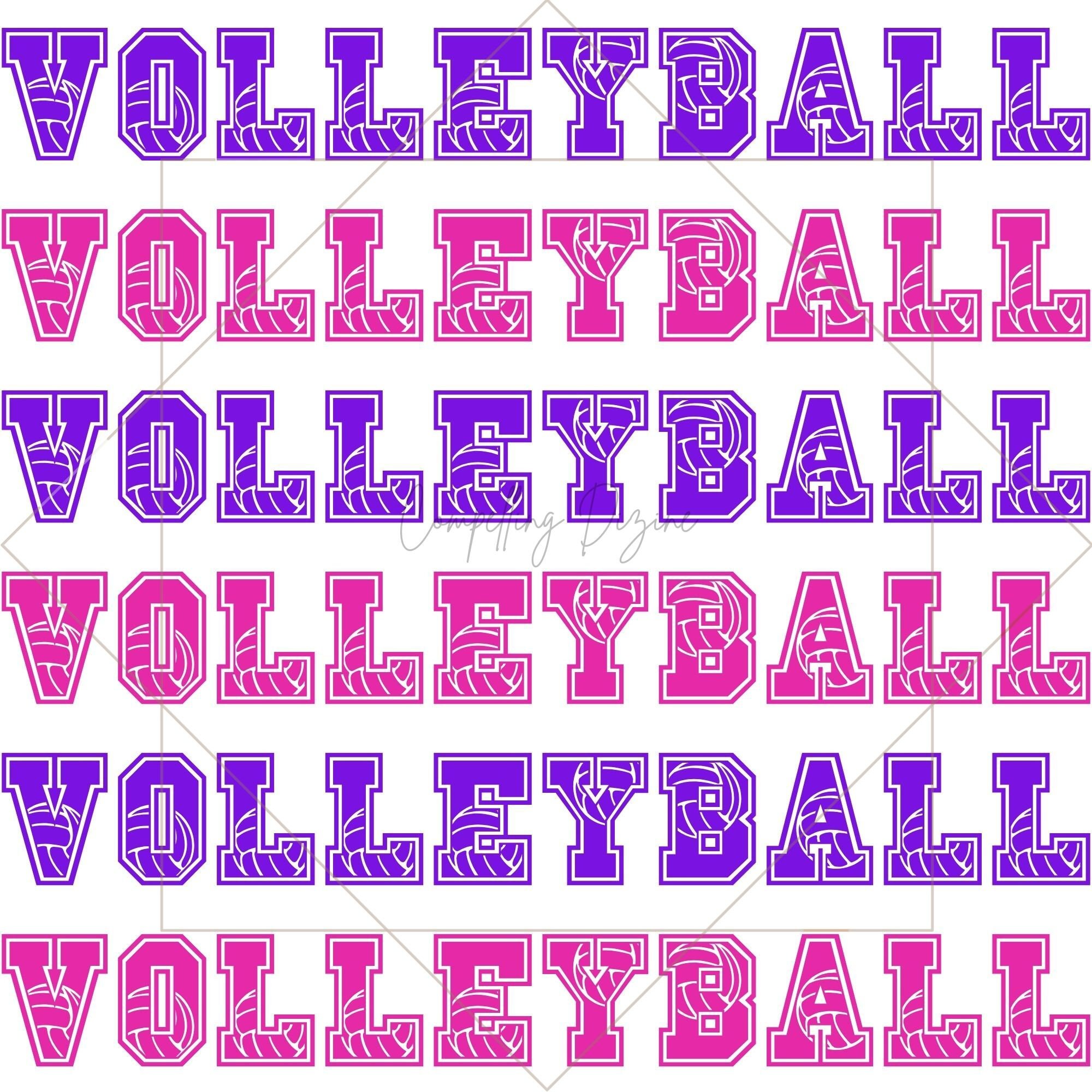 Volleyball Digital Patterns Game Time Seamless Paper Sports Scrapbook ...