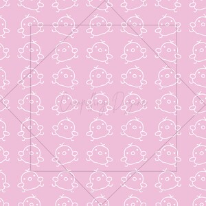 Easter Doodle Digital Design | Pink Scrapbook Craft Paper | Hand Drawn ...