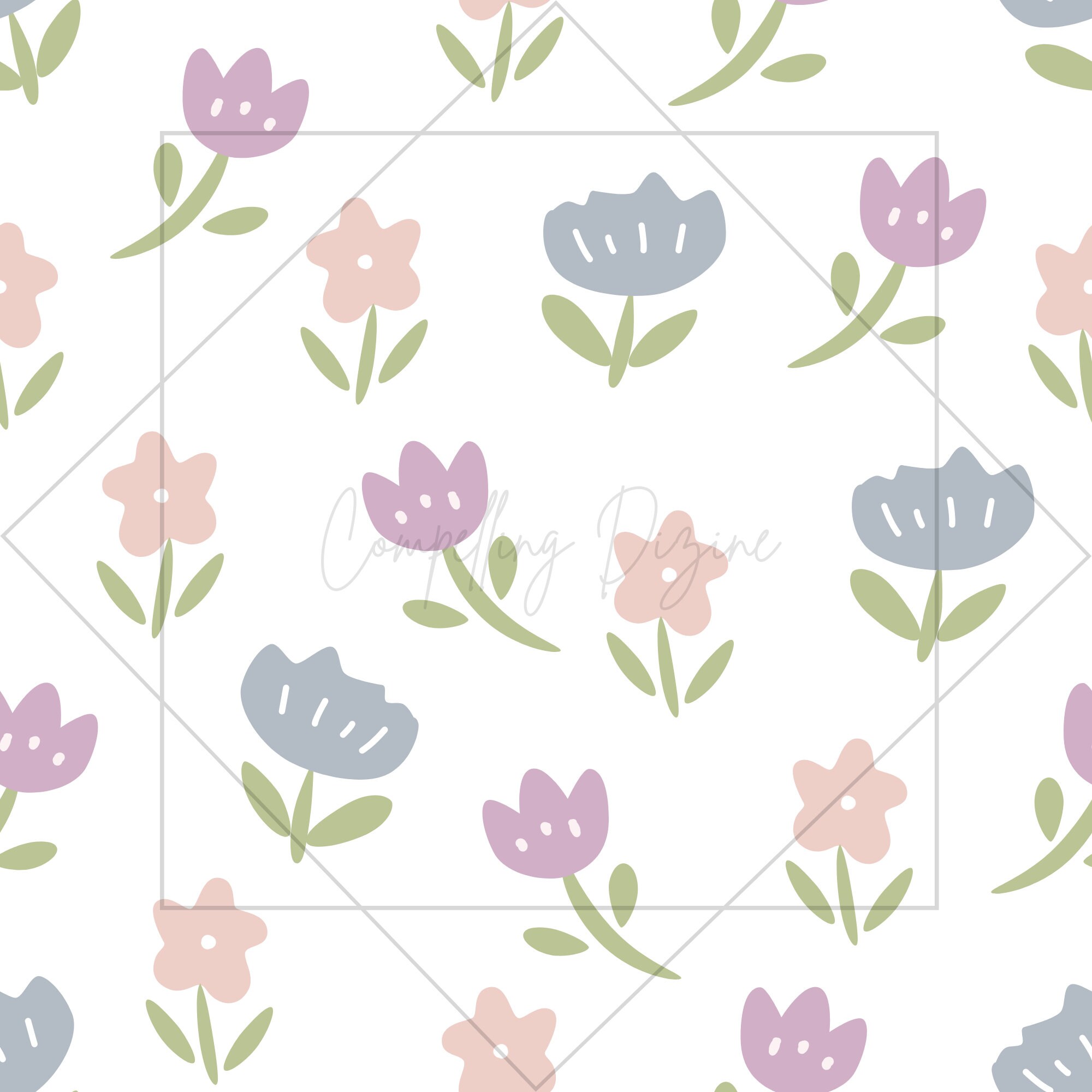 Spring Digital Patterns | Floral Seamless Paper| Sweet Bloom Scrapbook ...