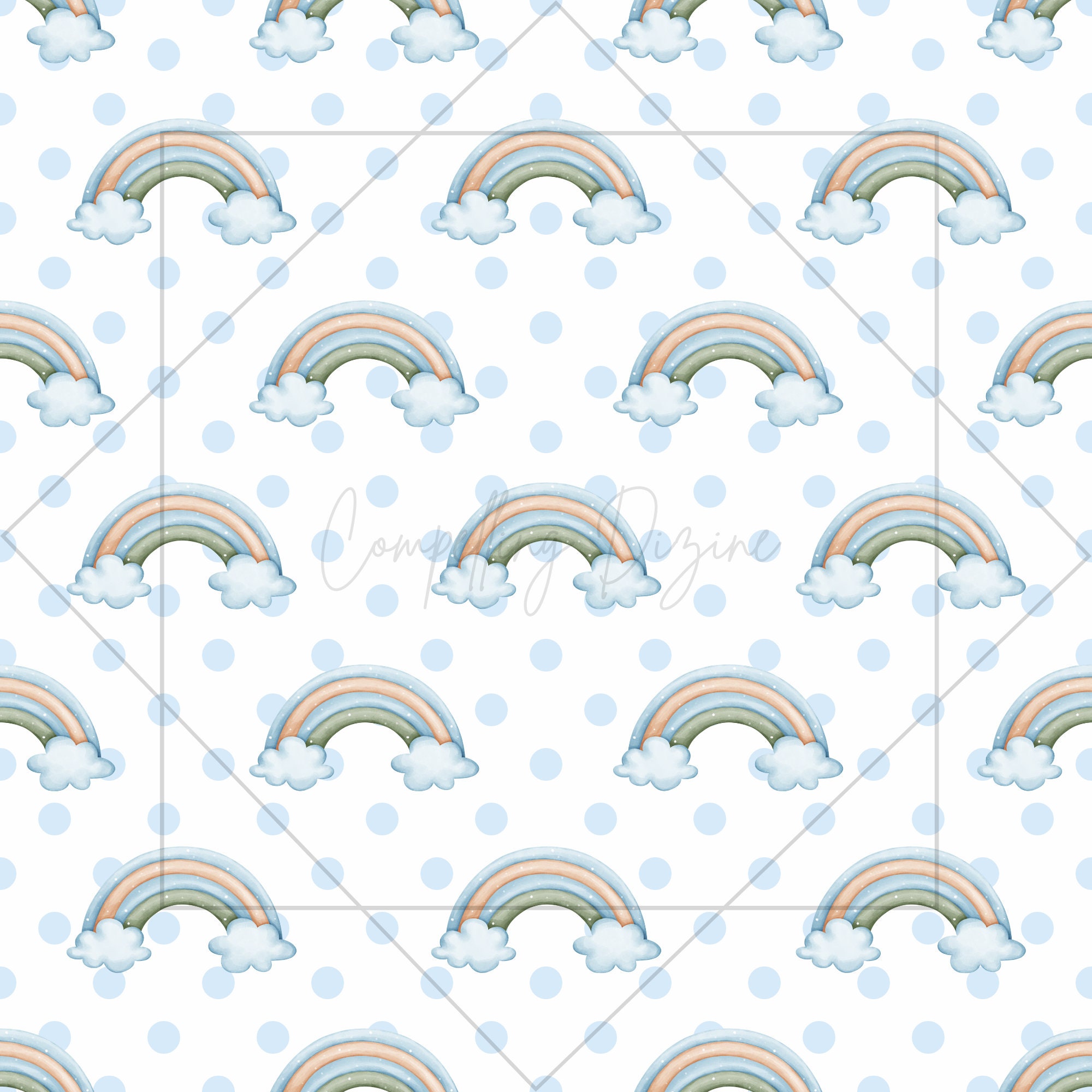 It's a Boy Digital Patterns | Baby Boy Seamless Paper| Blue Scrapbook ...