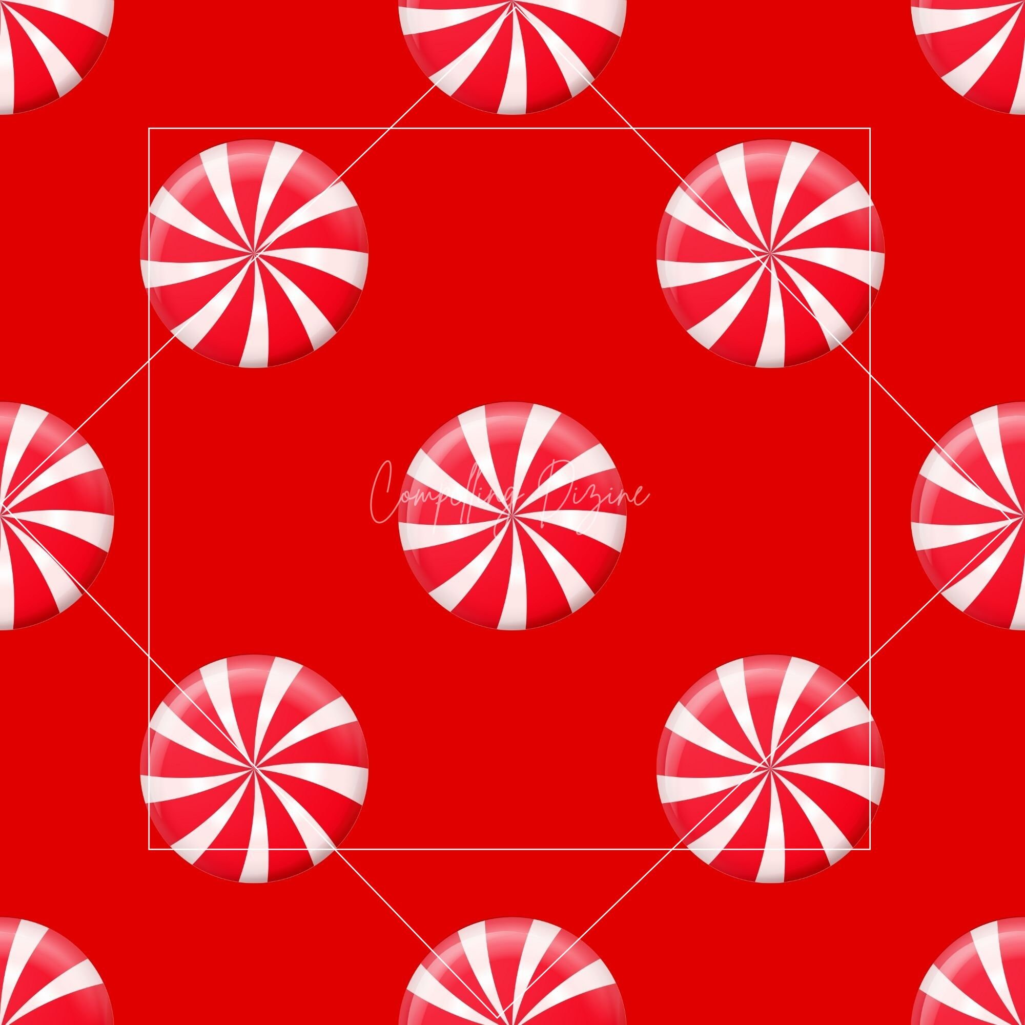 Candy Canes Digital Seamless Patterns | Peppermint Scrapbook Craft ...