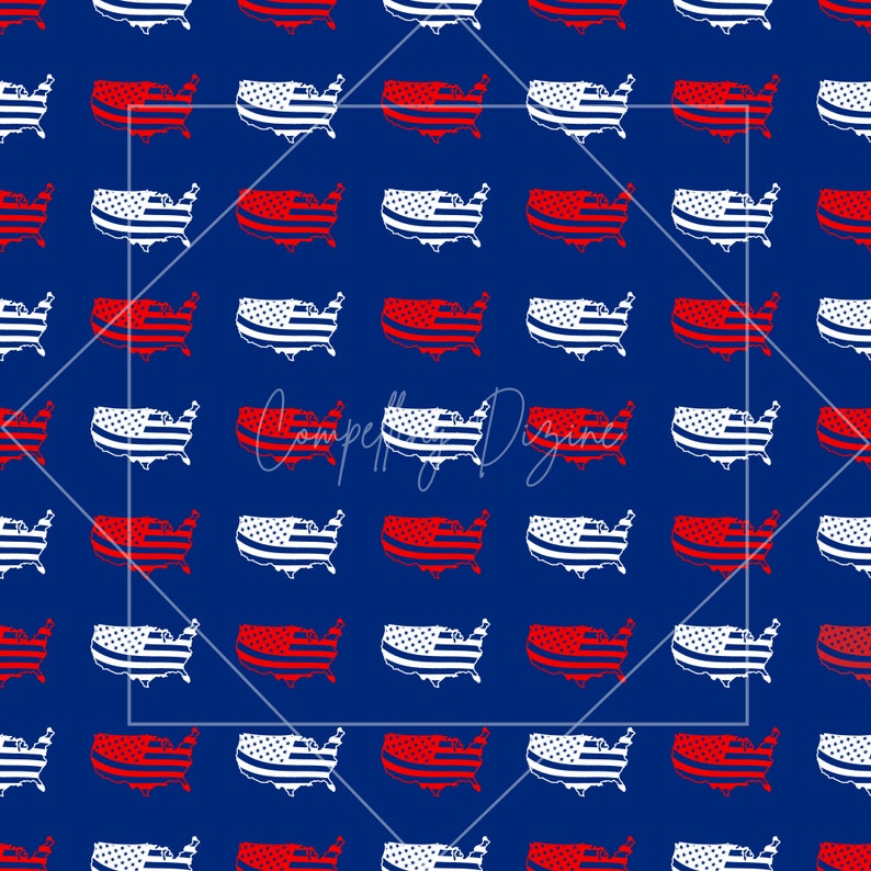 Stars & Stripes Digital Designs | Red White Blue Seamless Patterns ...