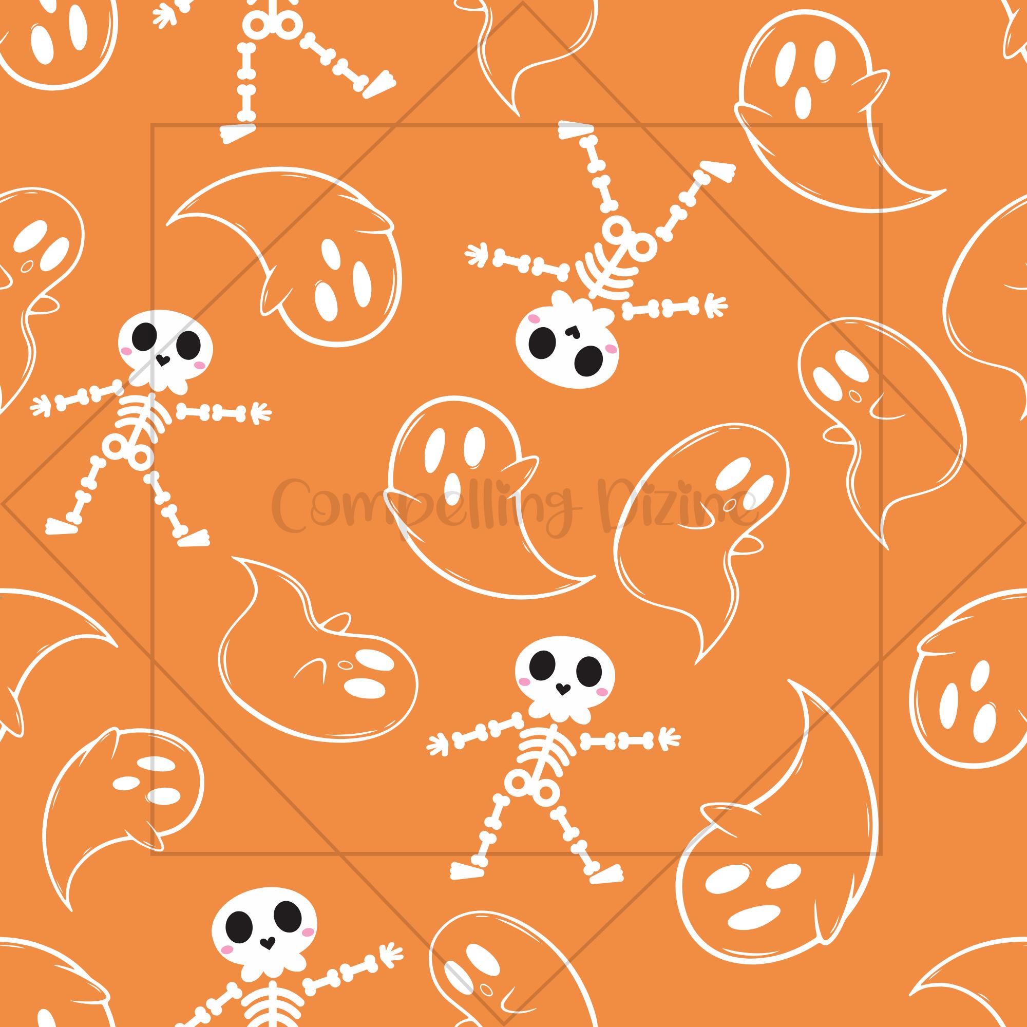 Halloween Digital Patterns | Ghosts, Bats & Candy Seamless Paper ...