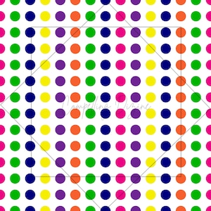 Polka Dots Bold Digital Designs | Bright Color Seamless Patterns ...