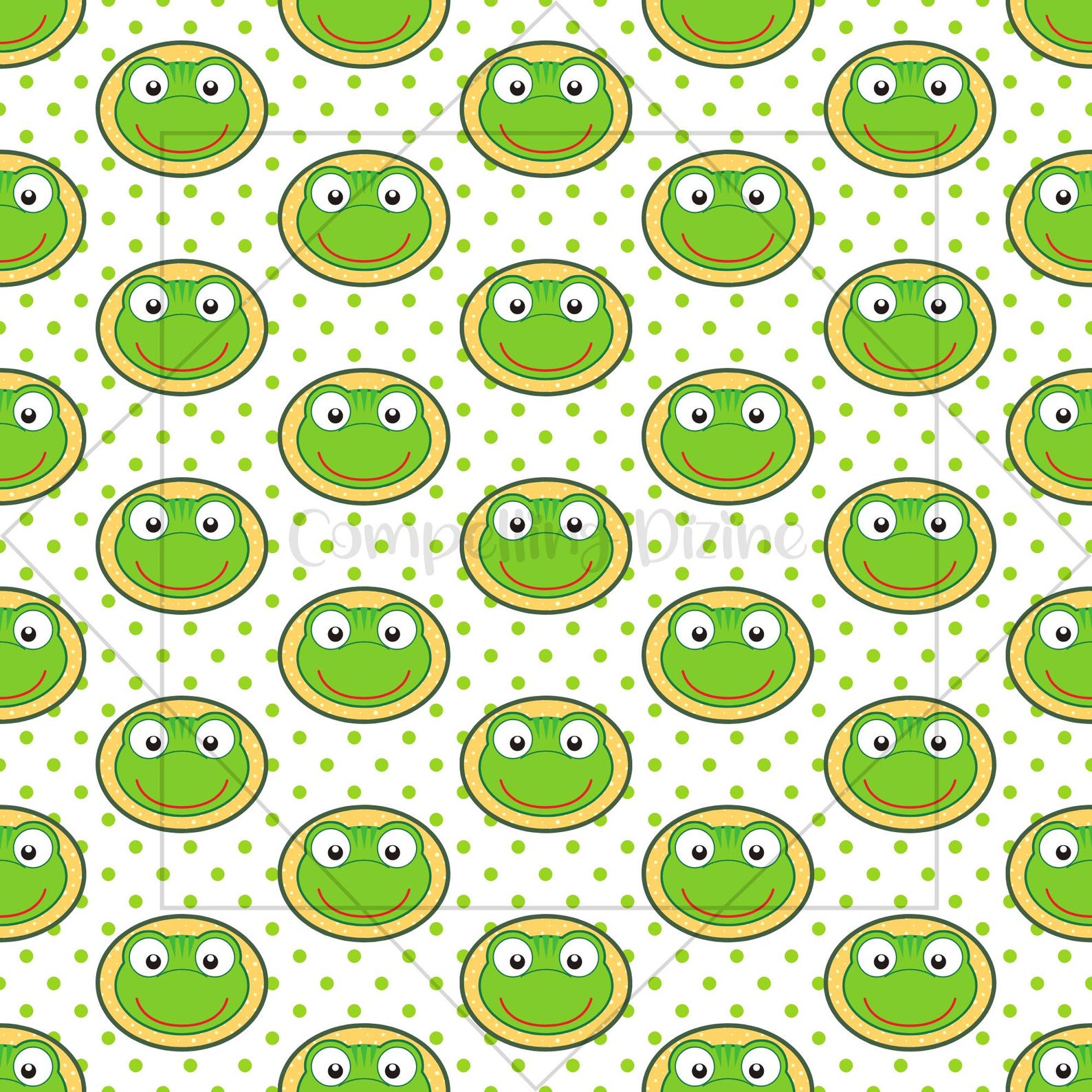 Friendly Frogs Digital Patterns | Frog Green Seamless Paper | Froggy ...