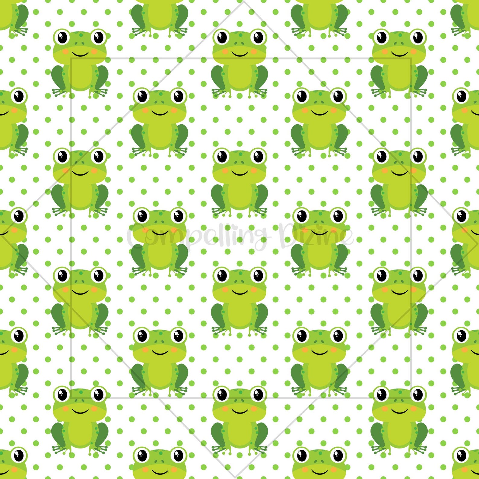 Friendly Frogs Digital Patterns | Frog Green Seamless Paper | Froggy ...