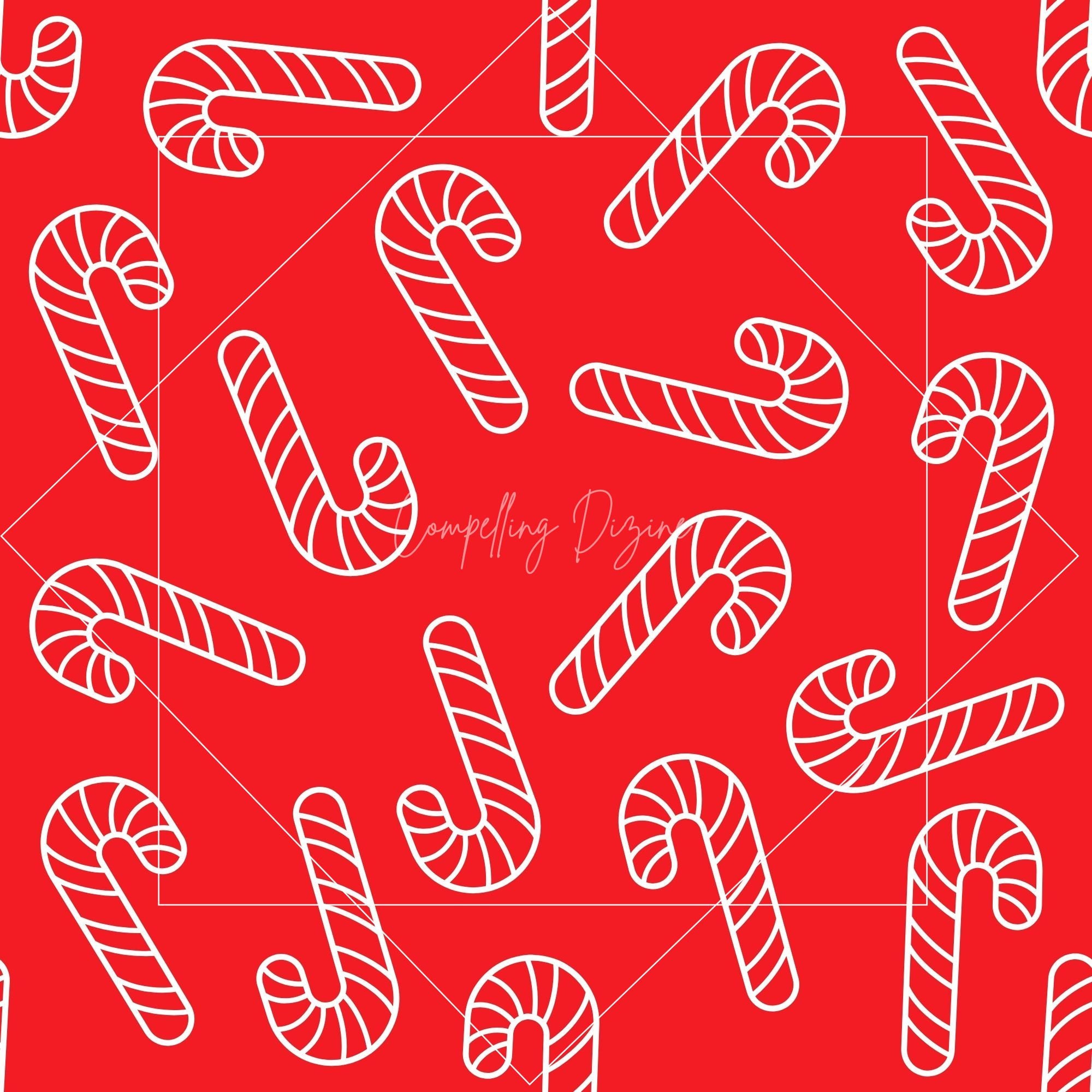 Candy Canes Digital Seamless Patterns | Peppermint Scrapbook Craft ...