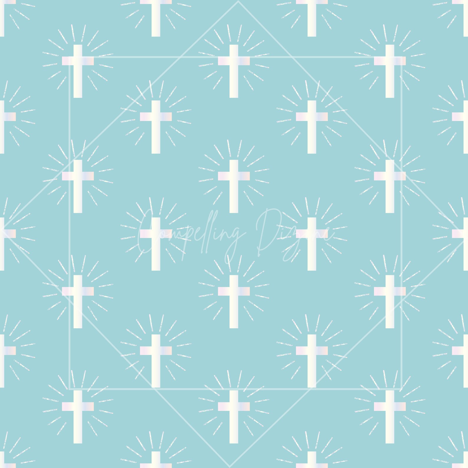 Easter Blessings Digital Patterns | Religious Seamless Paper | Crosses ...